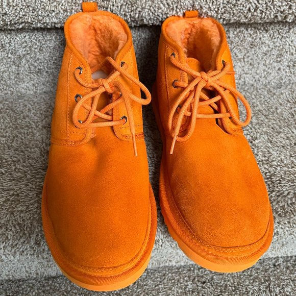 UGG | Shoes | Ugg Mens Neumel 3236 Orange Suede Fur Lined Ankle Chukka ...